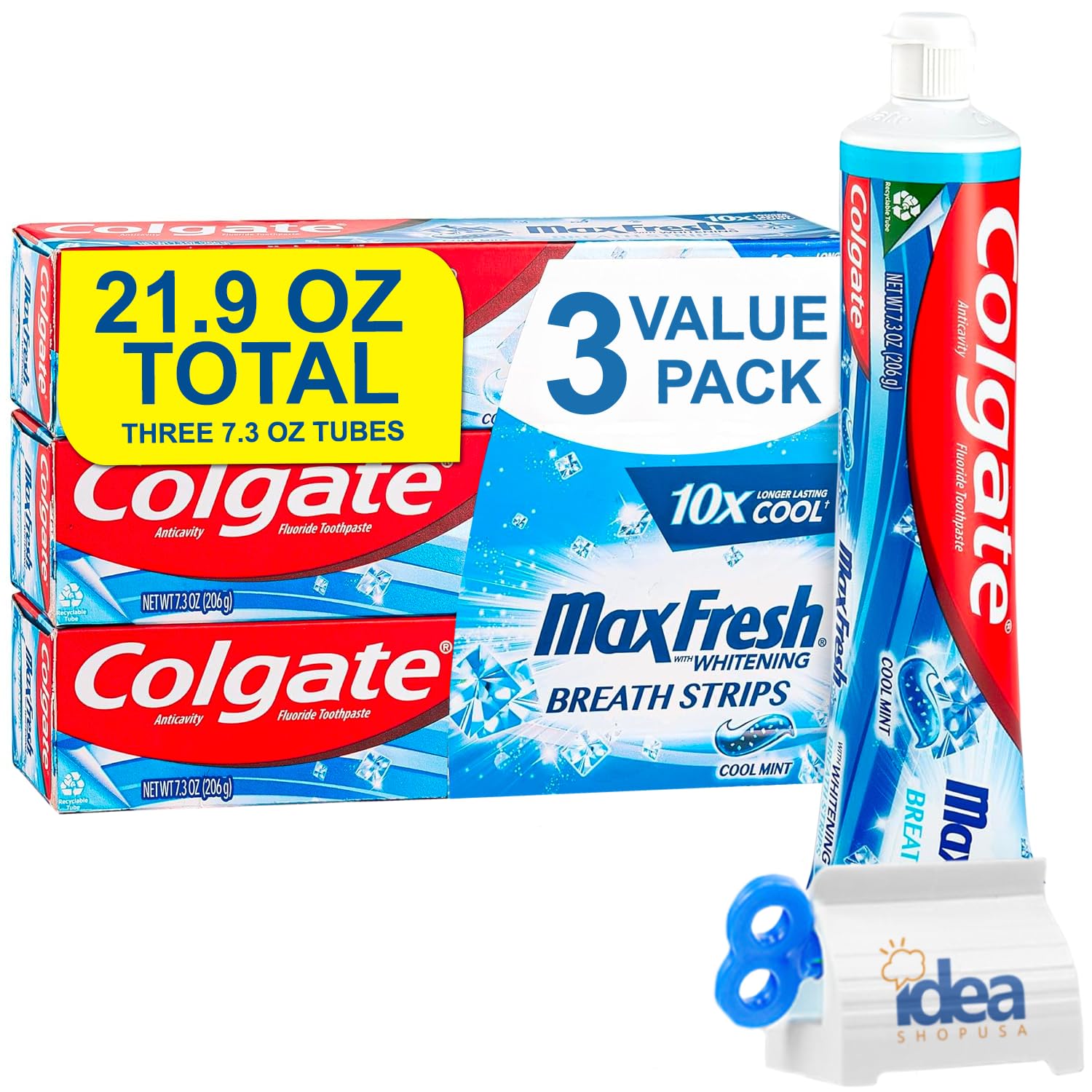 Mua Colgate-Max Fresh Toothpaste with Mini Breath Strips, Cool Mint - 3 ...