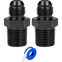 Amazon.com: EVIL ENERGY 6AN Male Flare to 3/8" NPT Pipe Fitting Adapter Aluminum Straight Black ...