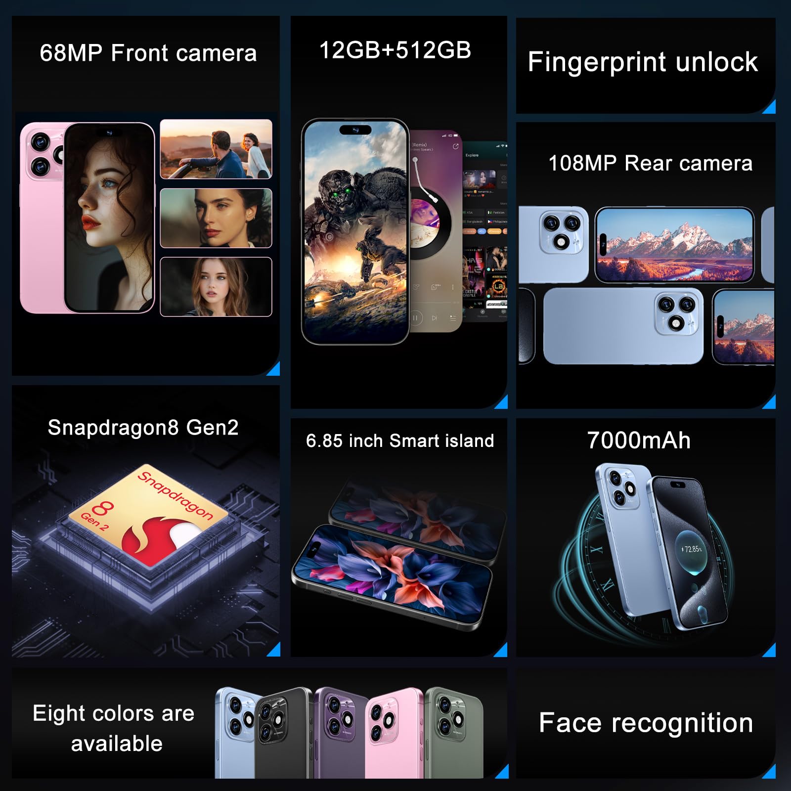 Mua Ecshock 15 ProMAX 5G Phone 12+512GB Unlocked Cell Phone,Smartphone ...