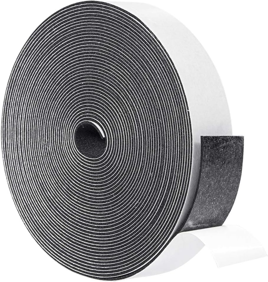 Foam Strips Adhesive 1/16 Inch Thick x 1 Inch Wide, 15mm Close Cell Foam Rubber Weather ...