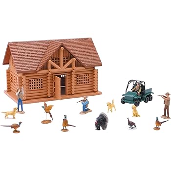 Amazon.com: New Ray Wildlife Hunter Playset - Deer and Moose with Tree ...