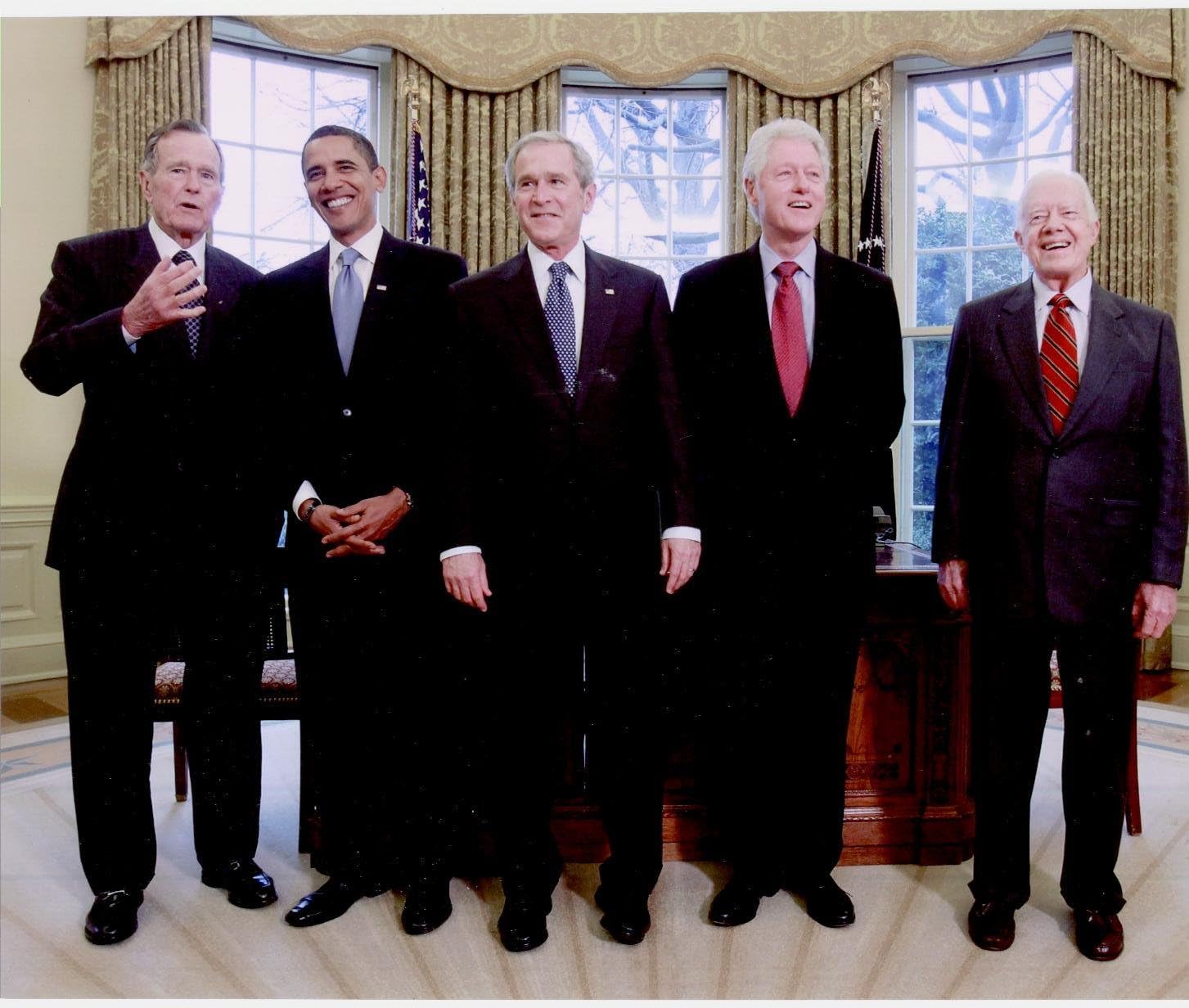 Amazon.com: 5 US Presidents Bush, Obama, Bush, Clinton & Carter 8x10 ...