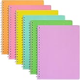 Amazon.com : EOOUT 6 Pack Spiral Notebooks 8.5 x 11 Inches, 80 Sheets A4 College Ruled Notebook ...