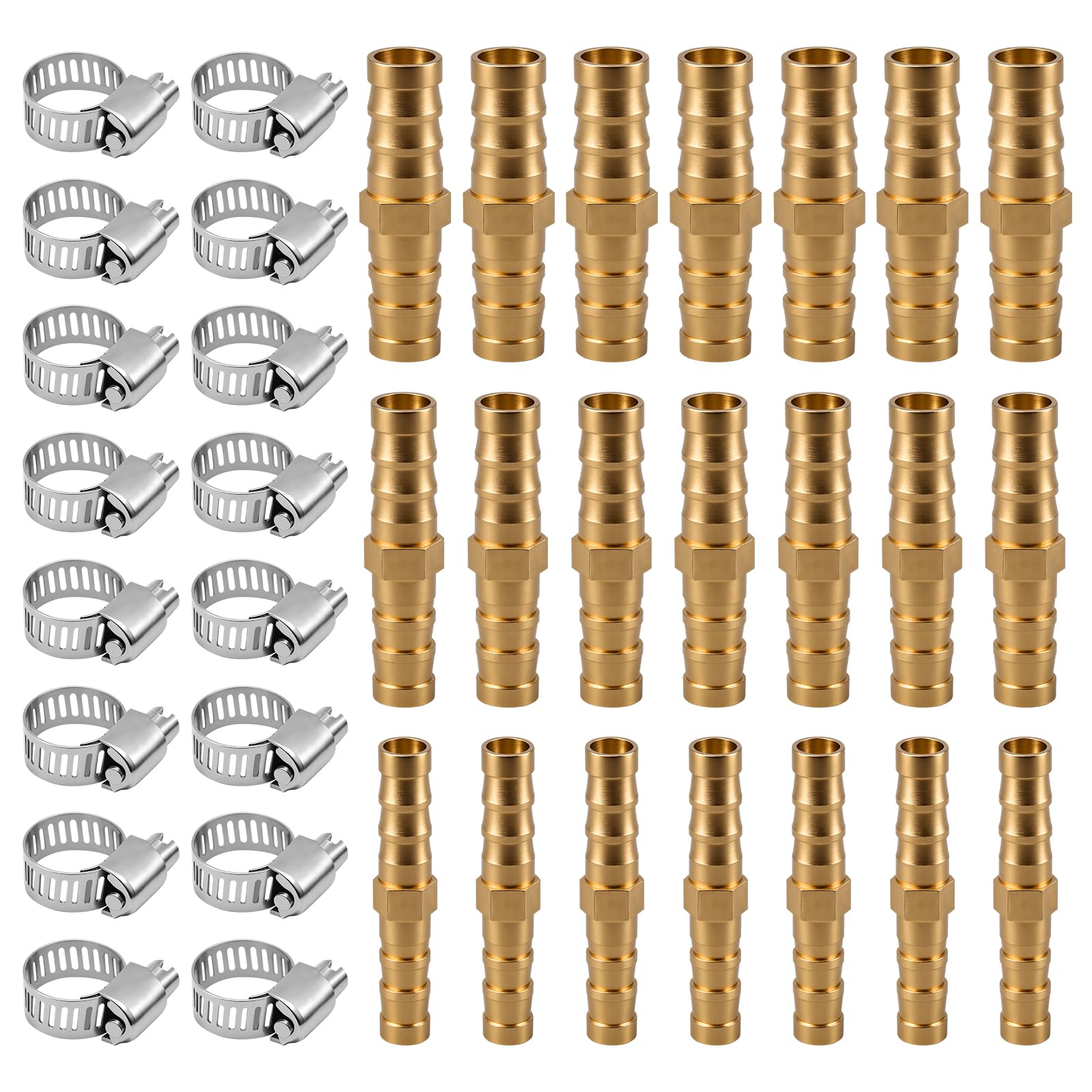 Lconvicely Brass Hose Barb Union, Fuel Line Fittings Barb Splicer ...