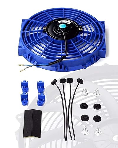 BLACKHORSE-RACING 12" inch Slim Fan Push Pull Electric Radiator Cooling ...