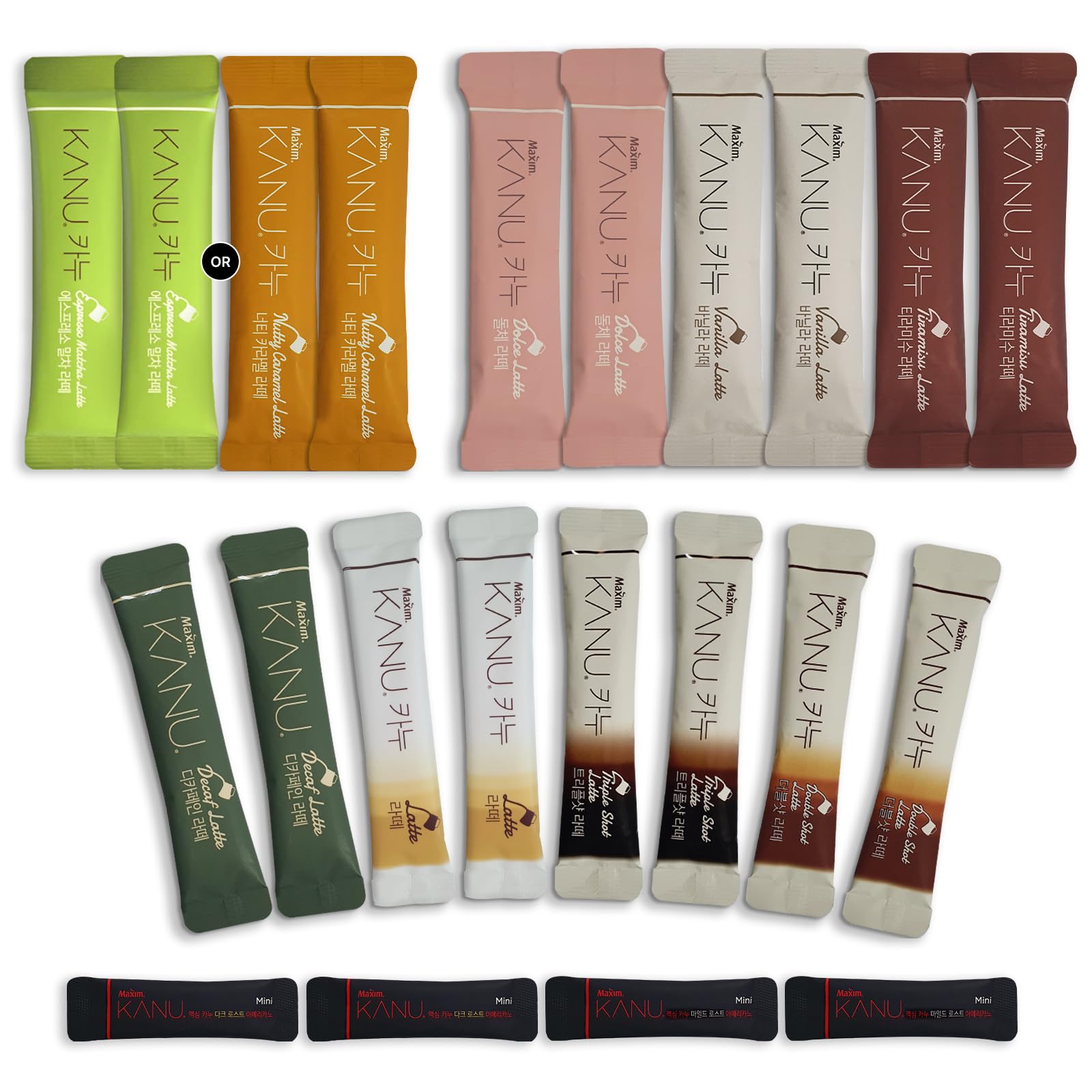 Mua Maxim KANU Premium Korean Instant Coffee Sampler Latte & Americano ...