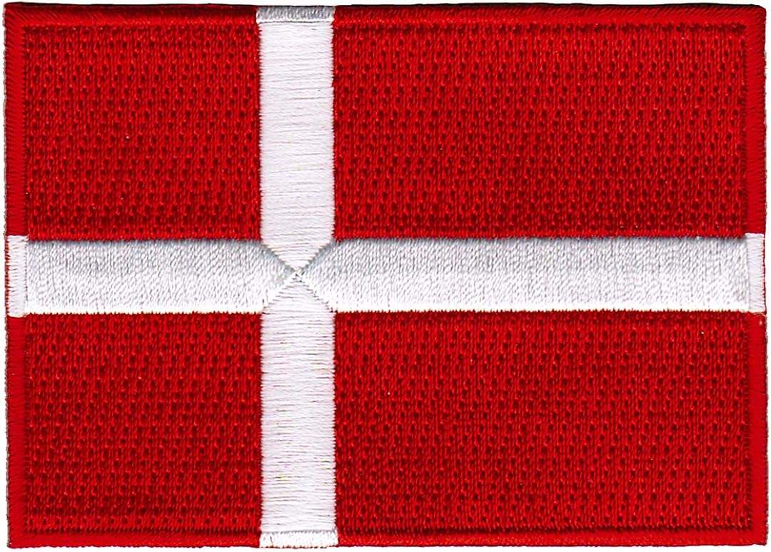 Denmark Flag Embroidered Patch Danish Iron-On National Emblem at Amazon ...