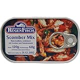 Rügen Fisch Scomber-Mix Makrelenfilet, 15er Pack (15 x 120 g Dose ...