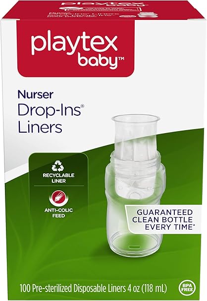 Playtex Baby Nurser Baby Bottles Drop-Ins Disposable Bottle Liners, 4 ...