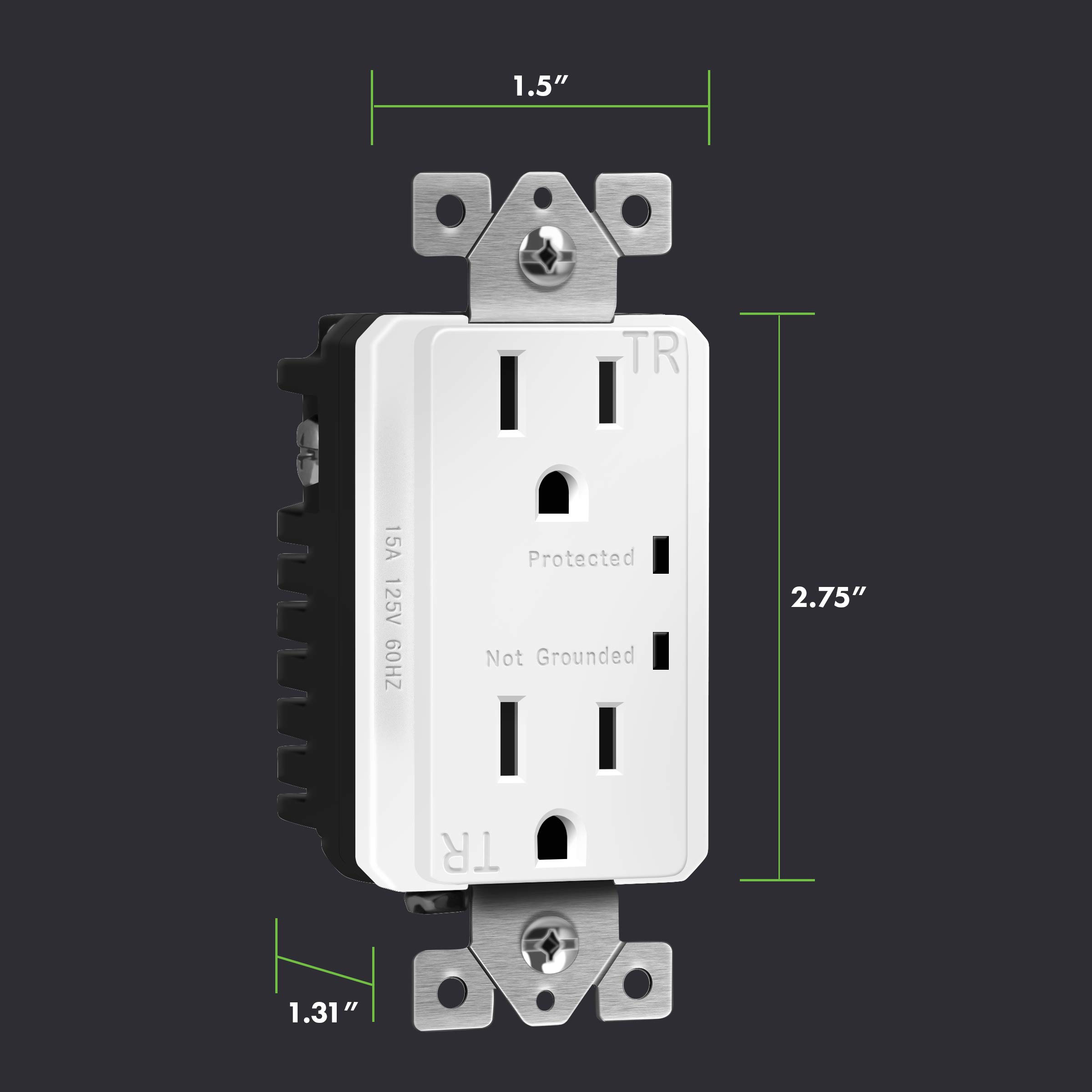 Mua TOPGREENER Surge Protector Receptacle with Grounding Indicator ...