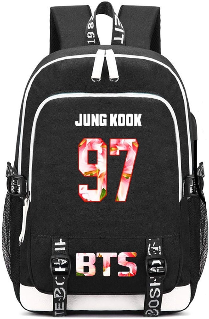 Amazon.com | JUSTGOGO KPOP BTS Bangtan Boys Backpack Daypack Laptop Bag ...