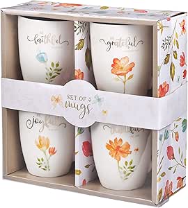Amazon.com: Christian Art Gifts Ceramic Coffee/Tea Mug Set for Women ...