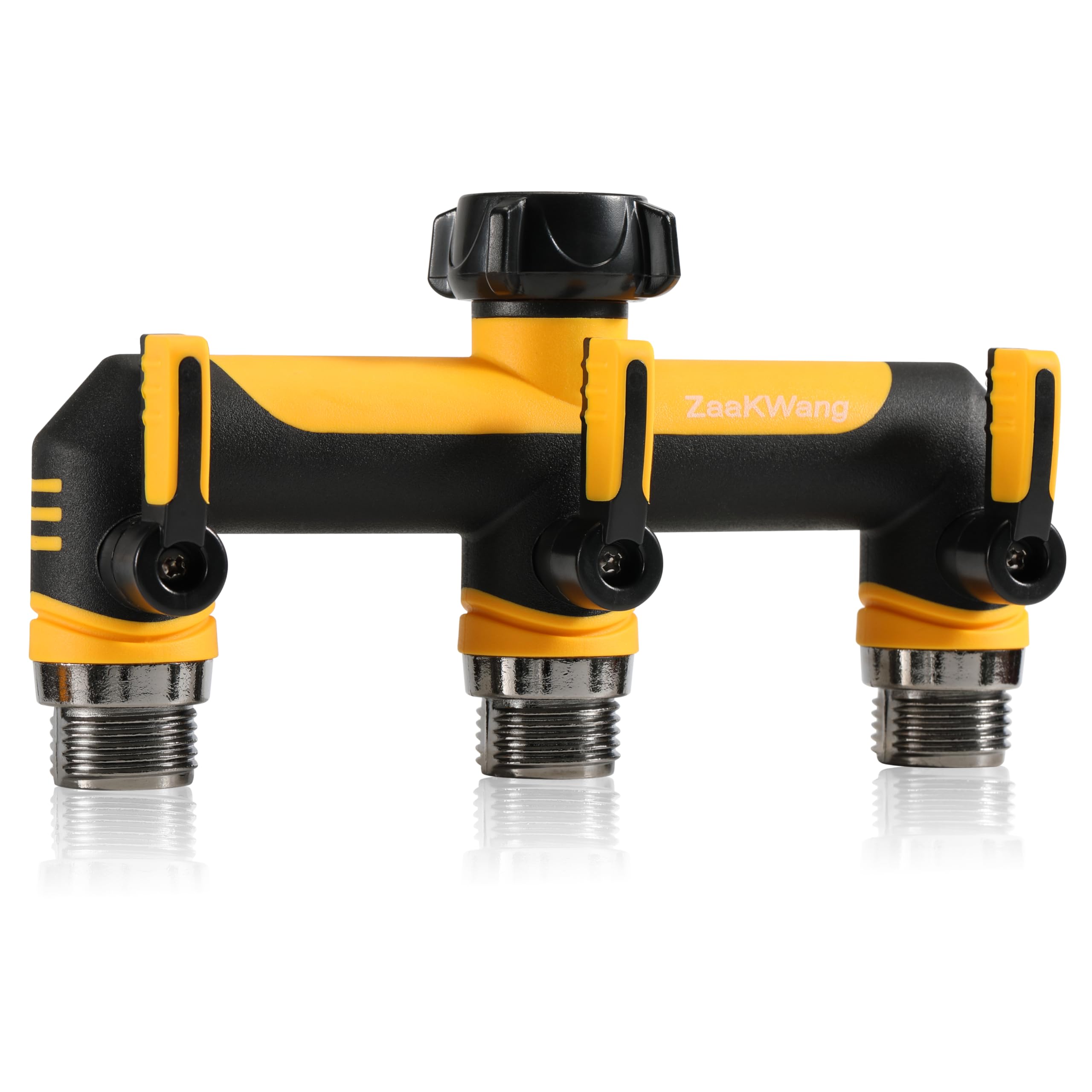 Full Flow Heavy Duty 3 Way Hose Splitter, Rugged Garden Faucet Adapter ...