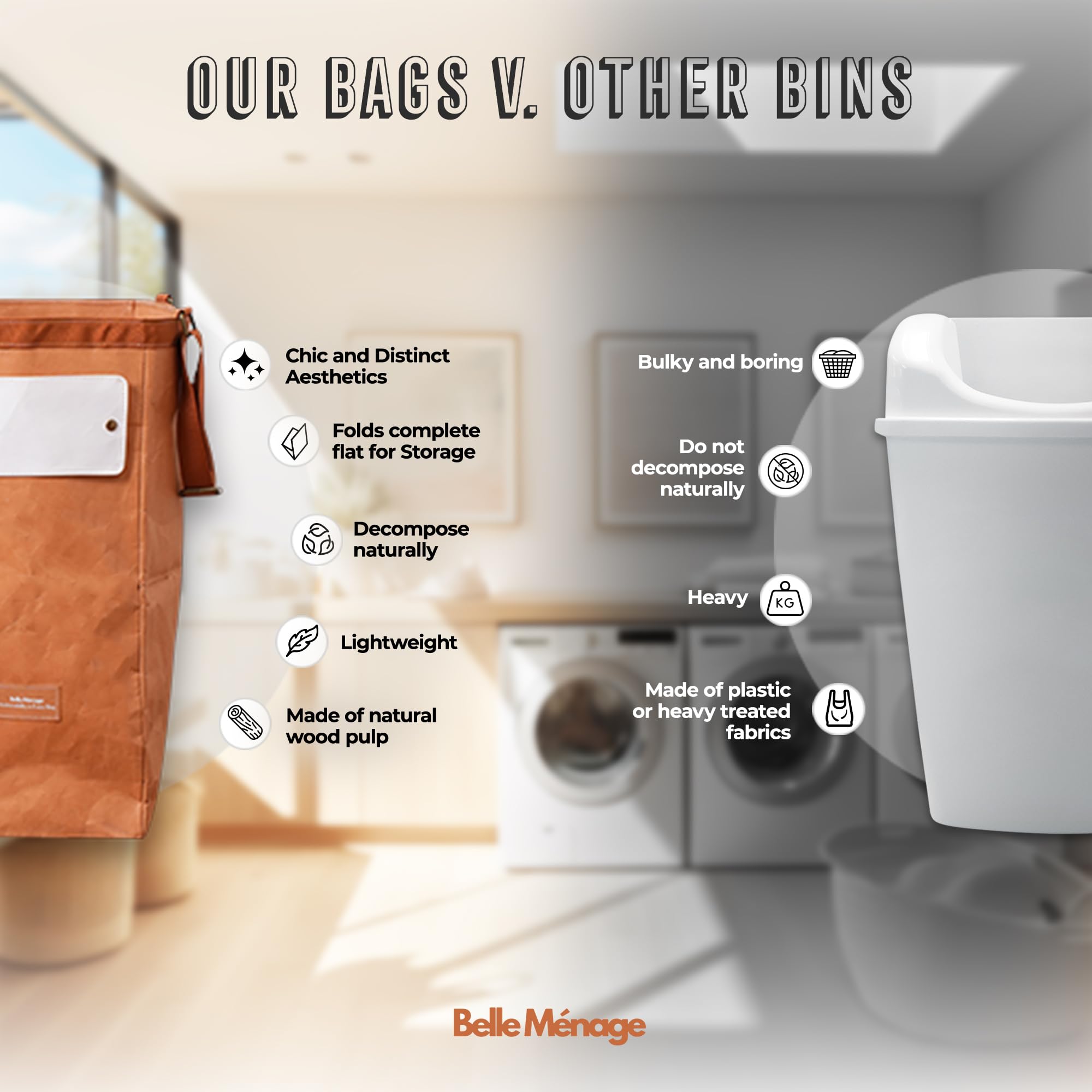 Mua Kitchen Recycling Bin, Small Recycling Bin for Kitchen Indoor ...