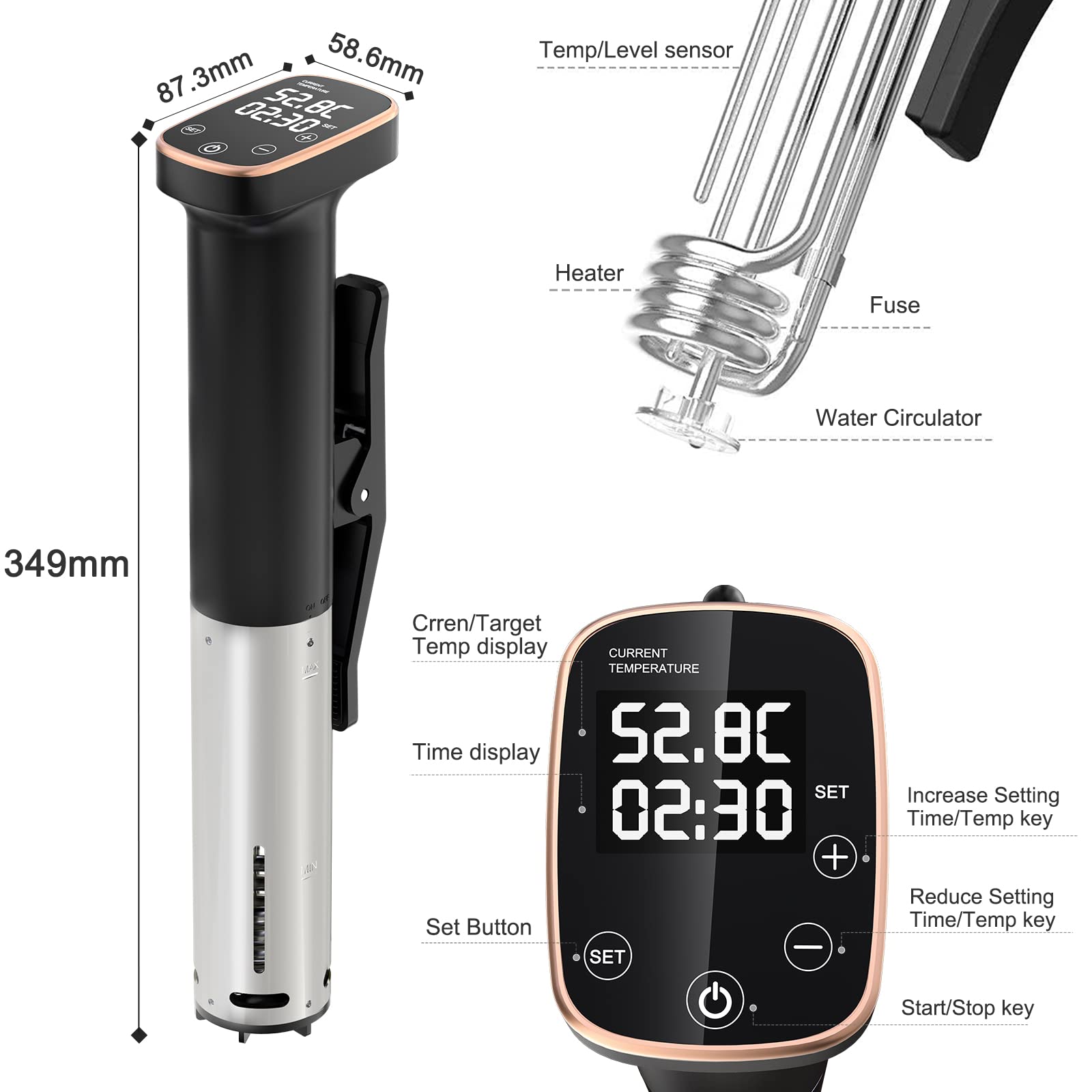 Mua OOIIOR Sous Vide Machine Precision Cooker, 1100W Sous Vide Cooker ...