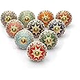 Craft Trade Assorted Multicolor Ceramic Knobs for Cabinet Drawers Cupboard Furniture Kitchen ...
