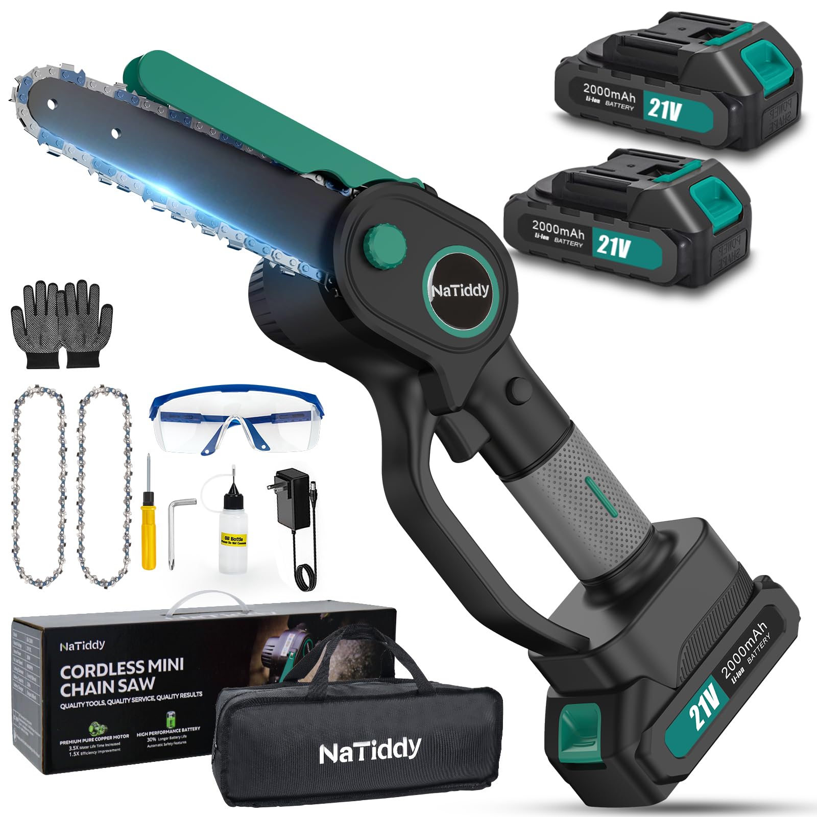 Mua NaTiddy Mini Chainsaw, 6 Inch Electric Chainsaw Cordless Brushless ...
