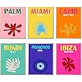 Amazon.com: LBingbrother Preppy Travel Wall Art Prints, Preppy Room ...