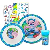 Amazon.com: Disney Stitch Dinnerware Set for Kids, Toddlers - 3 Pc ...
