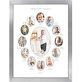 Amazon.com: FramePro My First Year Picture Frame, Baby's First Twelve ...