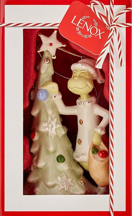 Amazon.com : Lenox Sneaky Greedy Grinch Porcelain Ornament New in Box ...