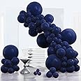 Amazon.com: PartyWoo Navy Blue Balloons, 140 pcs Pearl Navy Blue ...