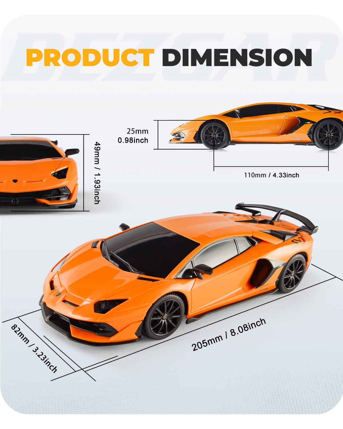 Mua Remote Control Car Licensed RC Car, 1:24 Lambo Toy Car for Kids ...