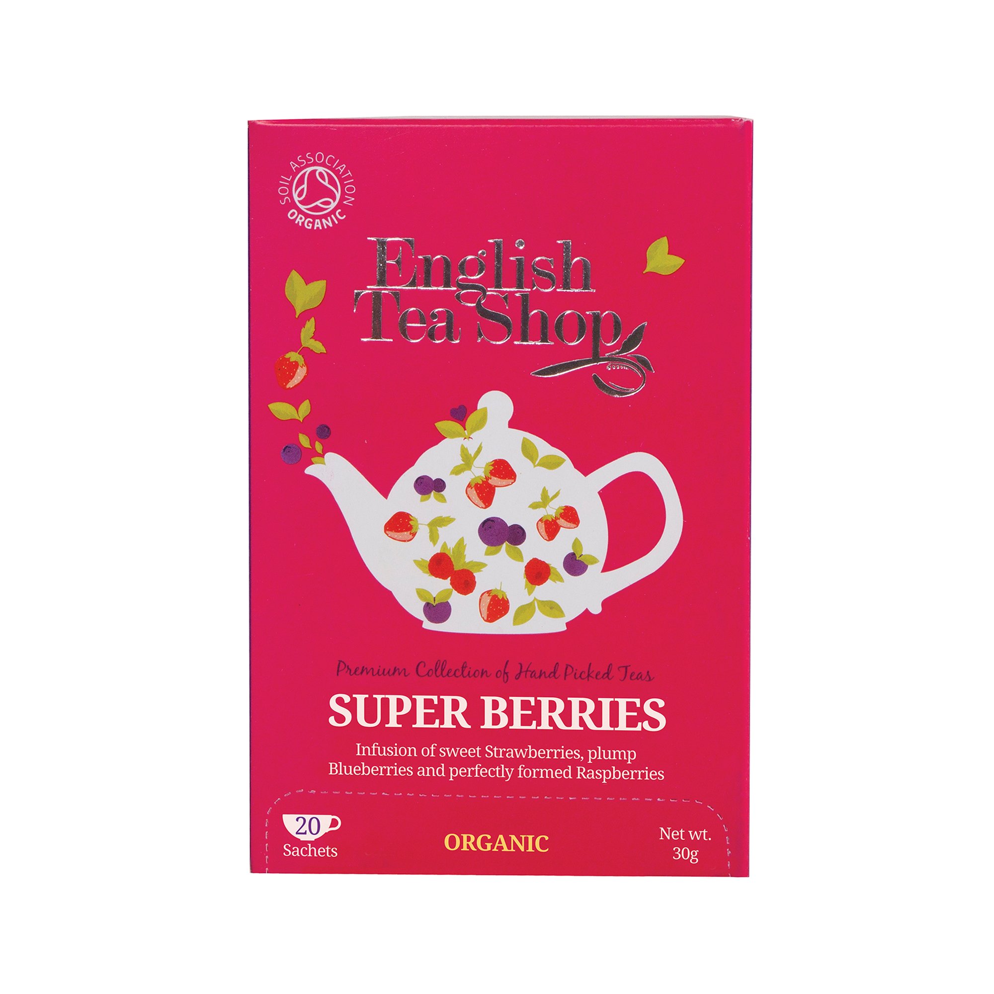 Amazon.com : English Tea Shop Organic Caffeine Free Happy Me, 20 Sachet ...