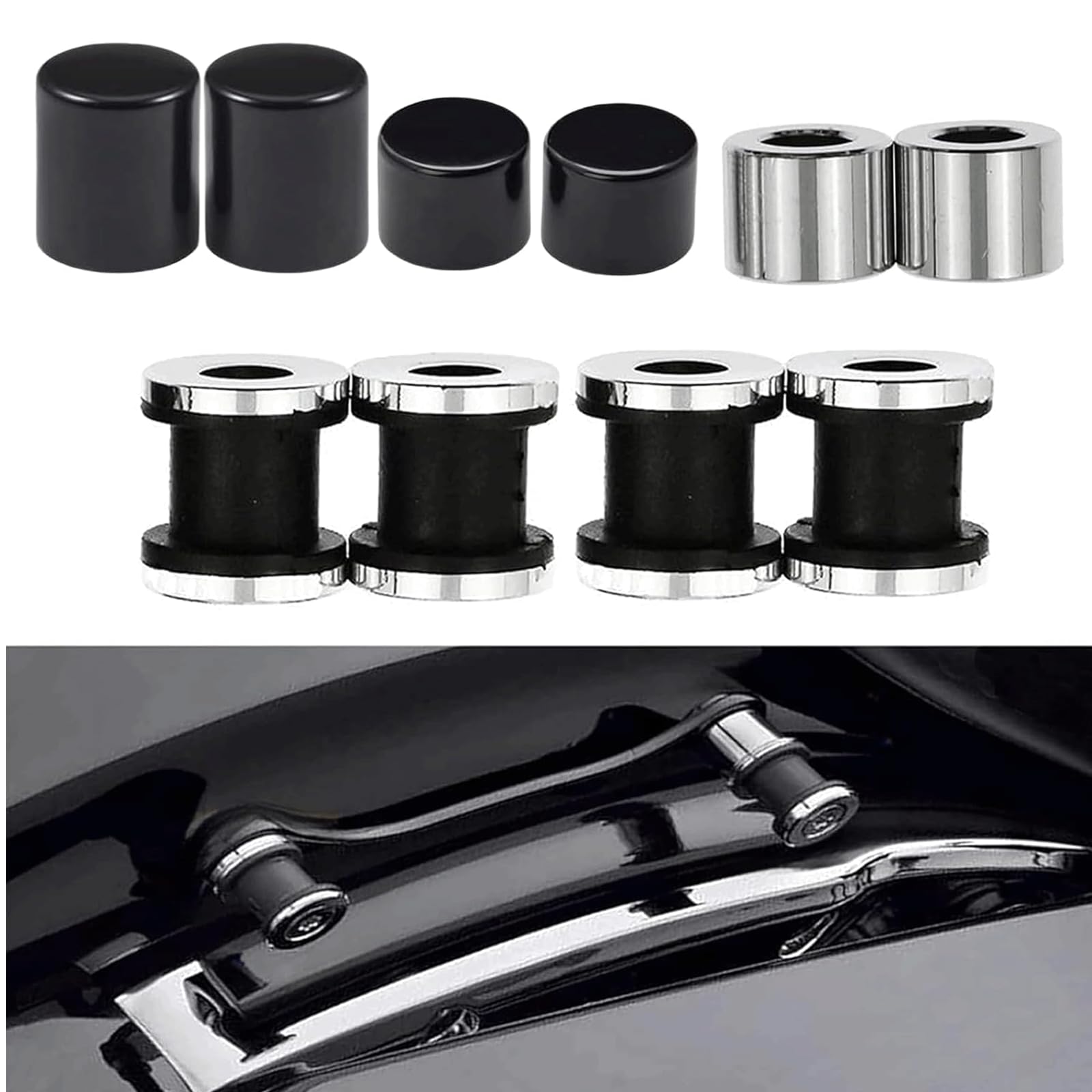 TDZ 4 Point Docking Hardware & Black 4 Covers Kits Quick Release Sissy ...