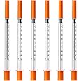 Amazon.com: U-100 1mL/cc Lab Syringes with Needle, 29G 1/2" (12.7mm) Disposable Syringes ...