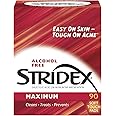 Amazon.com: Stridex Daily Care Acne Pads with Salicylic Acid, Maximum Strength, 90 ea - 2pc ...