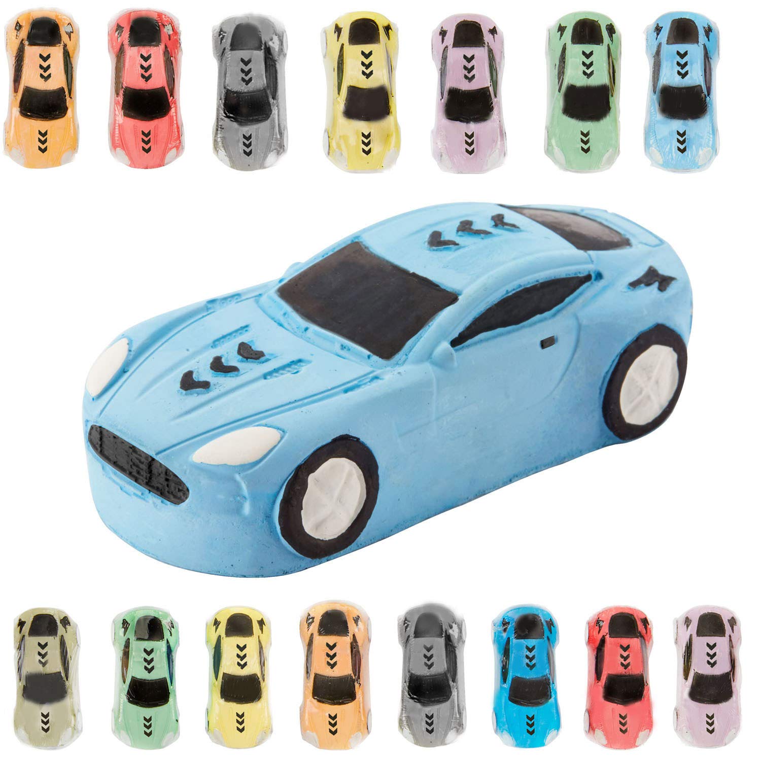 KINIA 15 Jumbo Race Car Sidewalk Chalk - Party Favors Goody Bag Pack ...