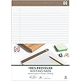 STAPLES TRU RED Notepads 8.5" x 11.75" Wide Ruled White 50 Sheets/Pad ...