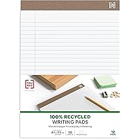 Tru Red Notepads 8.5" X 11.75" Wide Ruled White 50 Sheets/Pad, 12 Pads ...