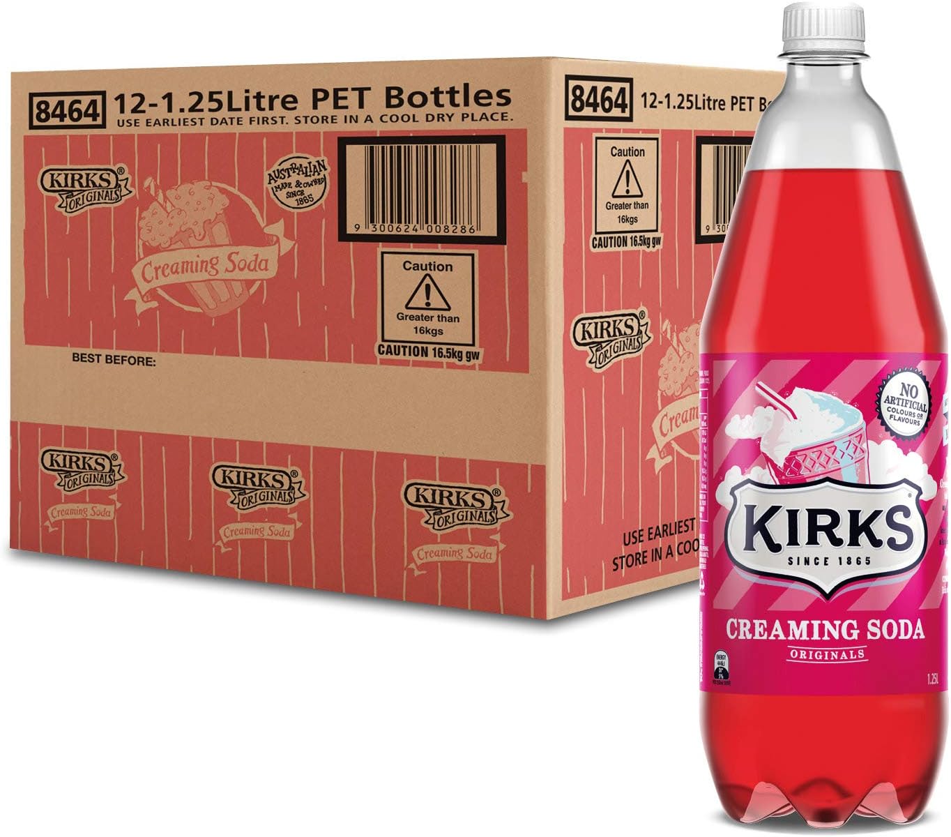 Kirks Creaming Soda 1.25L x 12: Amazon.com.au: Grocery & Gourmet Food