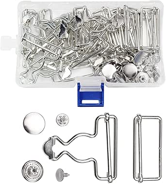 Amazon.com: Hegebeck 15pcs Overall Buckles Replacement Metal Suspender ...