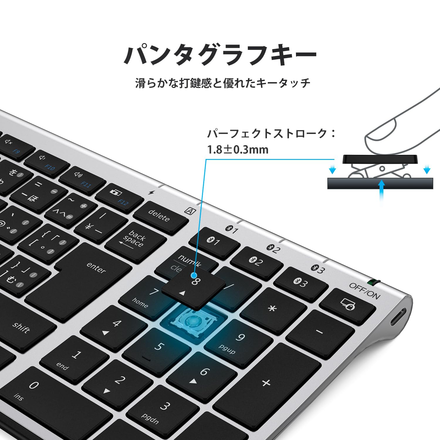 Mua iClever IC-BK22 Keyboard, Bluetooth Wireless Keyboard, Pantograph, Wireless, Japanese JIS ...