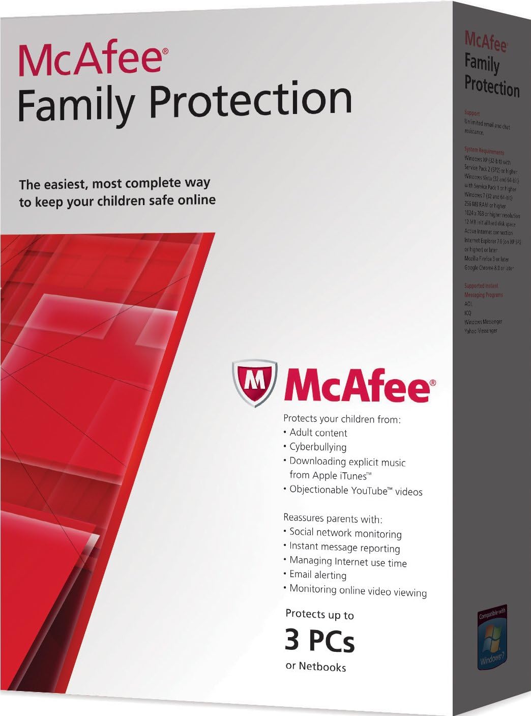 McAfee Family Protection 2012, 3 PC's, 12 month Subscription (PC ...