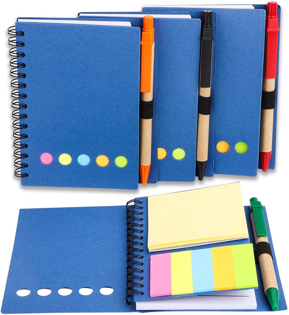 Blocco Spiralato 4 Pezzi Blocchi spiralati Kraft Carta Copertina Bloc ...