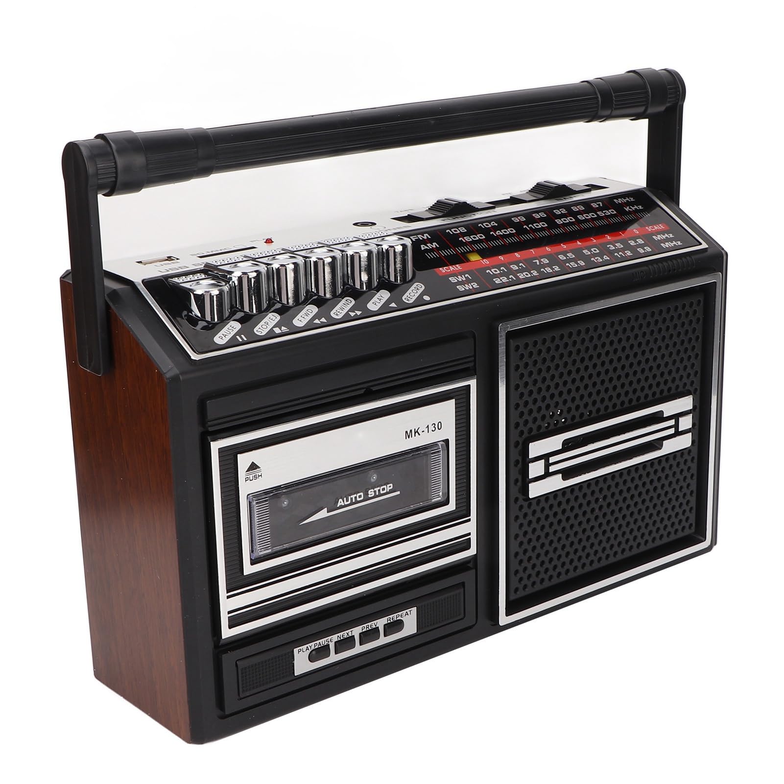 Retro Boombox with Cassette Player, AM FM Portable Boombox Retro Home ...