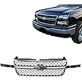Amazon.com: Titanium Plus Autoparts Front Grille Grill Chrome Shell ...