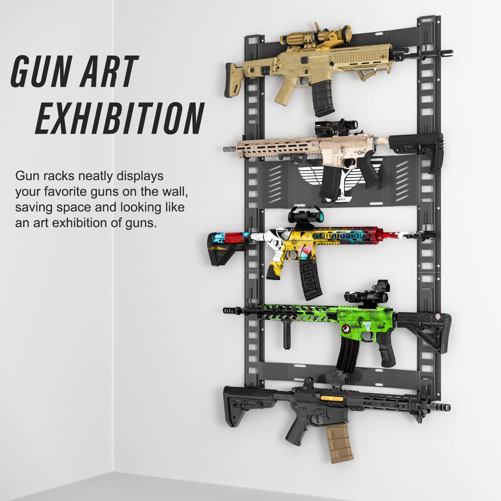 Nonkky Gun Racks, Horizontal Heavy Duty Steel Gun Racks for Wall ...