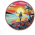 Amazon.com: 3.5" Beach Palm Surfing Summer Hawaii - Embroidered Iron On ...