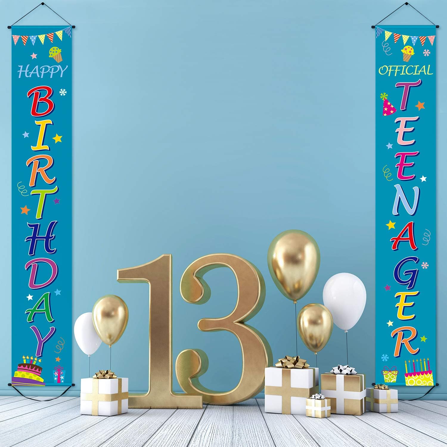 13th Official Teenager Birthday Banner Happy Birthday Decorations, 13 ...