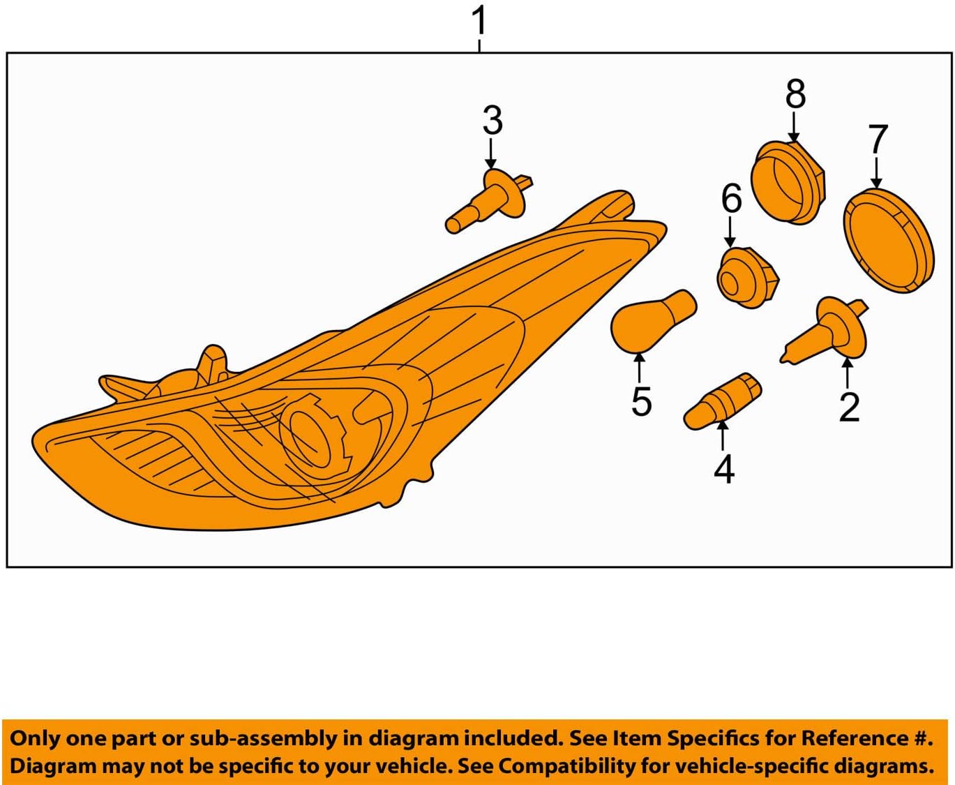 Amazon.com: HYUNDAI 92102-3X450 LAMP Assy-Head,RH: Automotive