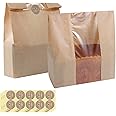 Amazon.com: AeKahtay 50 Pcs Large Paper Bread Bags with Window ...
