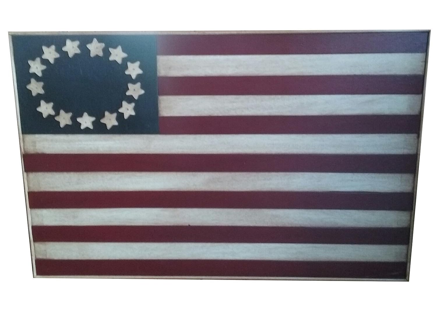 Amazon.com: Handmade Wooden Country Rustic Colonial American Flag Board ...