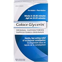 Colace Glycerin Suppositories - Adult | Gentle Fast Acting Relief of ...