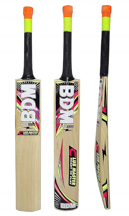 BDM Club Master Kashmir Willow Cricket Bat Full Size (Short Handle ...