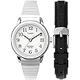 Amazon.com: Timex Women's Easy Reader 25mm Watch Box Set – Silver-Tone ...